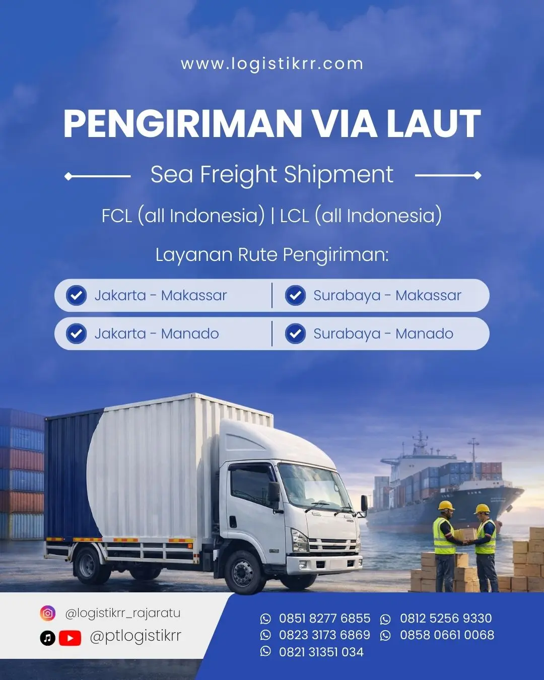 Pengiriman via Laut: Solusi FCL & LCL Jakarta-Makassar-Manado - Logistik RR